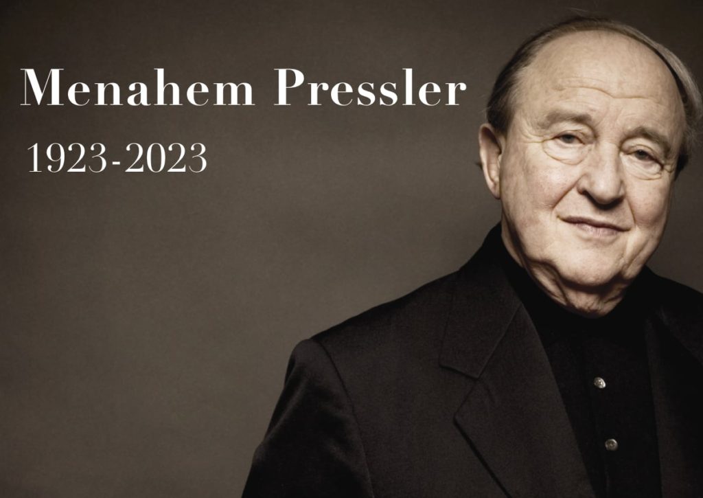 Pianist Menahem Pressler Has Died